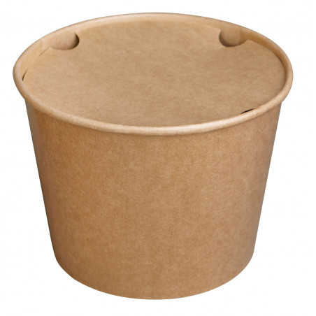 Bucket carton kraft + couvercle