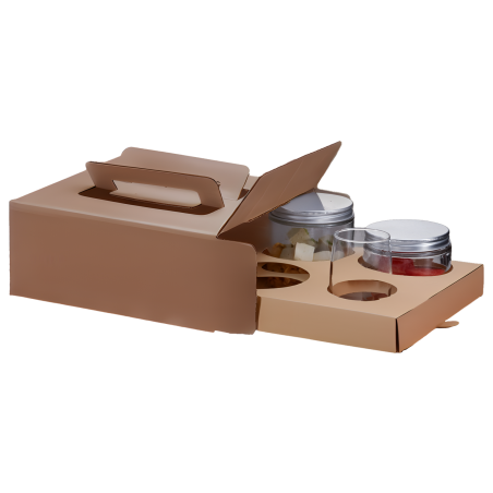 Insert kraft pour boîte carton à bocaux